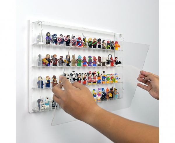 Premiumtoystore - Lego Displays - 60 LEGO Minifigures Wall Display Case